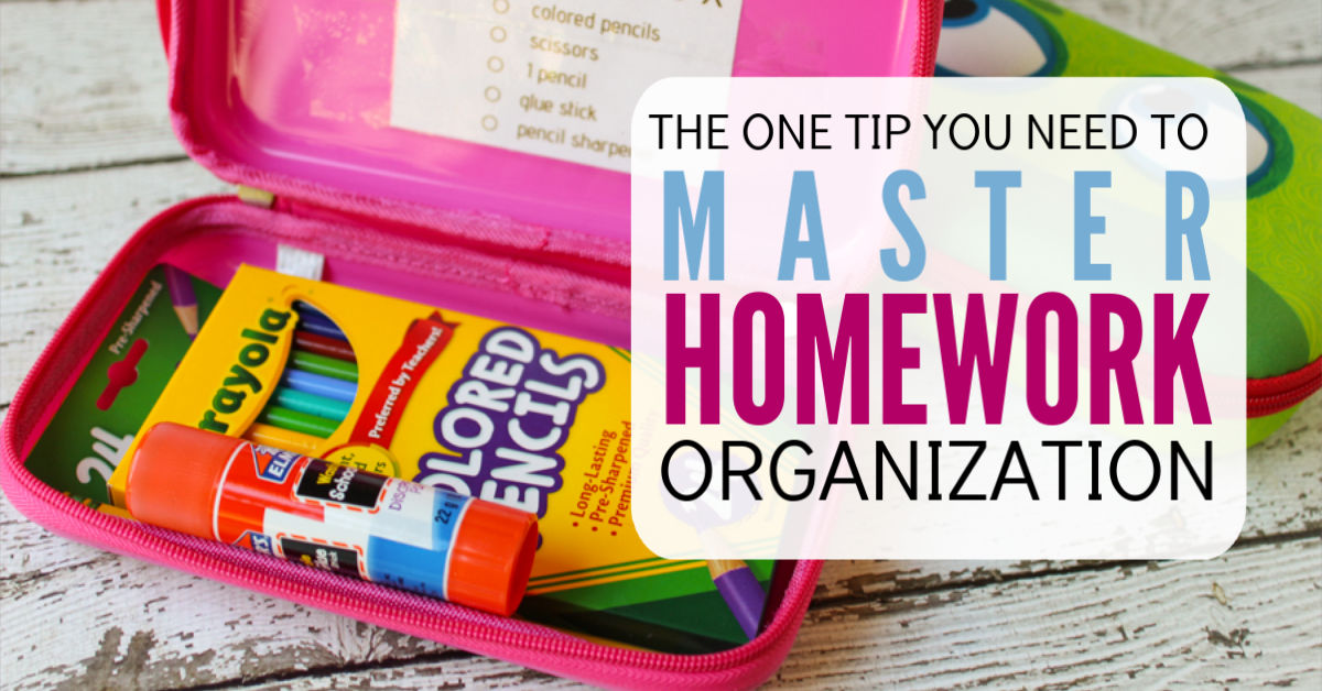 The one tip you need to master your kid’s homework organization - No ...