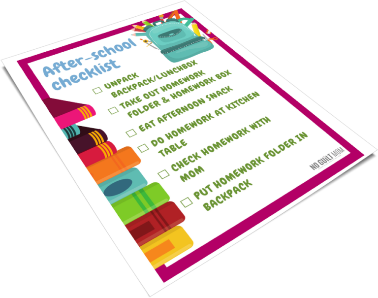 Your perfect after school checklist (that’s completely editable) - No ...