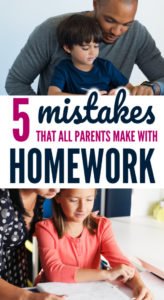 5 Mistakes Every Parent Makes with Homework - No Guilt Mom